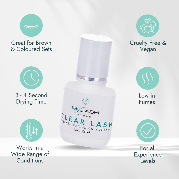 Clear Lash - Eyelash Extension Adhesive - 10ml – My Lash Store
